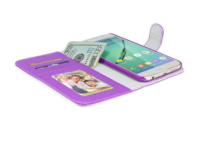 Cina Cassa porpora del telefono cellulare del cuoio di vibrazione TPU con un titolare della carta, resistente sporco in vendita