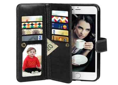 Cina Le coperture di cuoio staccabili magnetiche del telefono cellulare con due la fessura per carta 5.9*3.9*0.7 misura in vendita