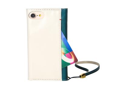 Cina Cassa verde ultra sottile del cuoio del portafoglio per gli angoli di visione multipli dell'iPhone 8 in vendita