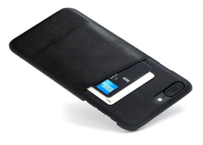 Cina Caso ultra esile di iPhone TPU con la fessura per carta di credito/copertura posteriore protettiva del nero in vendita