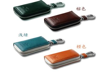 Cina Portachiavi di cuoio arancio della mucca genuina, portiere multifunzionale del cuoio genuino in vendita