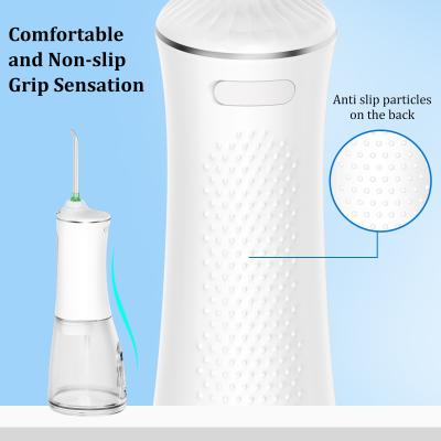 China Rechargeable Cordless Portable Water Flosser 5 Modes 300ml IPX7 Custom Brand for sale