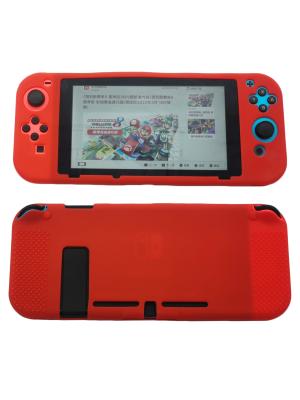 China Anti- Slip Protective Silicone Case For Nintendo Switch Openable Back Stand for sale