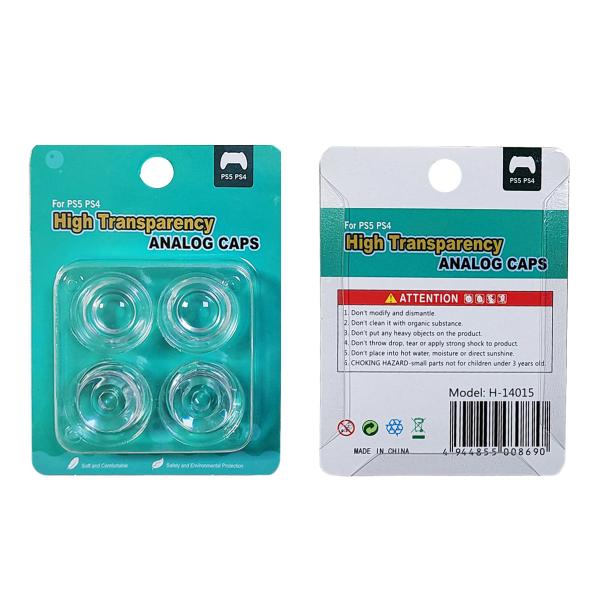 Quality 4 in 1 High Transparency Silicone PC Thumb Stick Joystick Caps for PS5 PS4 Xbox for sale