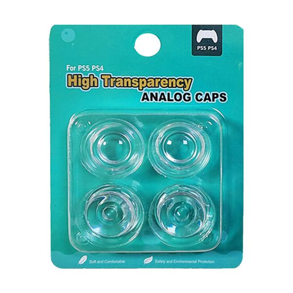 Quality 4 in 1 High Transparency Silicone PC Thumb Stick Joystick Caps  for PS5 PS4 Xbox for sale
