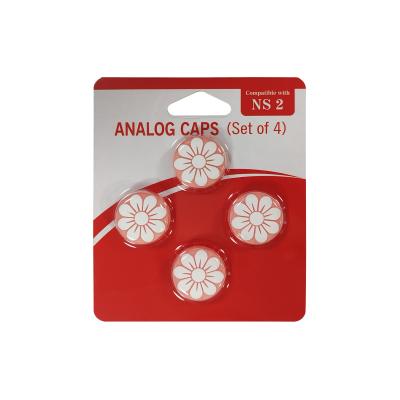China Girly Style Sakura Pattern Silicone Thumbstick Caps for Nintendo Switch 2 4 in 1 Set for sale