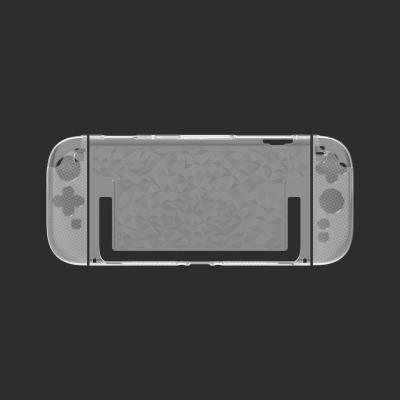 China Luxury Diamond Pattern Design Split TPU Joy-Con Transparent PC Middle Frame Protective Case Kit for Nintendo Switch 2 for sale