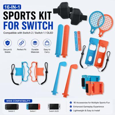 China 14 in 1 Multi-Function Sports Accessories Kit Universal for Nintendo Switch 2 & Switch 1 Joy-Con for sale