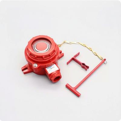 China Marine Steel 10A Fire Alarm Button DK7-1/2 Emergency Fire Water Button Round Switch for Ventilation Oil Cut-off IP56 for sale