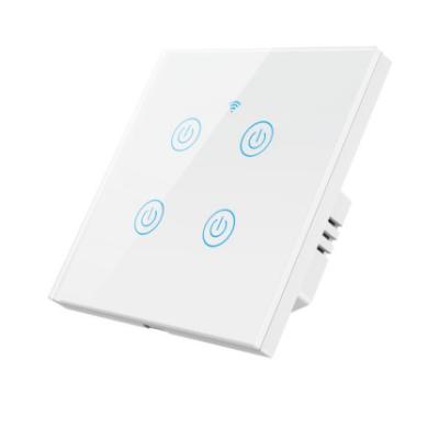 Cina Pannello di vetro del commutatore di Tuya del pannello di Wifi della parete dell'interruttore della luce astuto astuto di tocco in vendita
