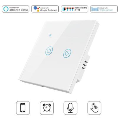 Cina Pannello di vetro del commutatore di Tuya del pannello di Wifi della parete dell'interruttore della luce astuto astuto di tocco in vendita