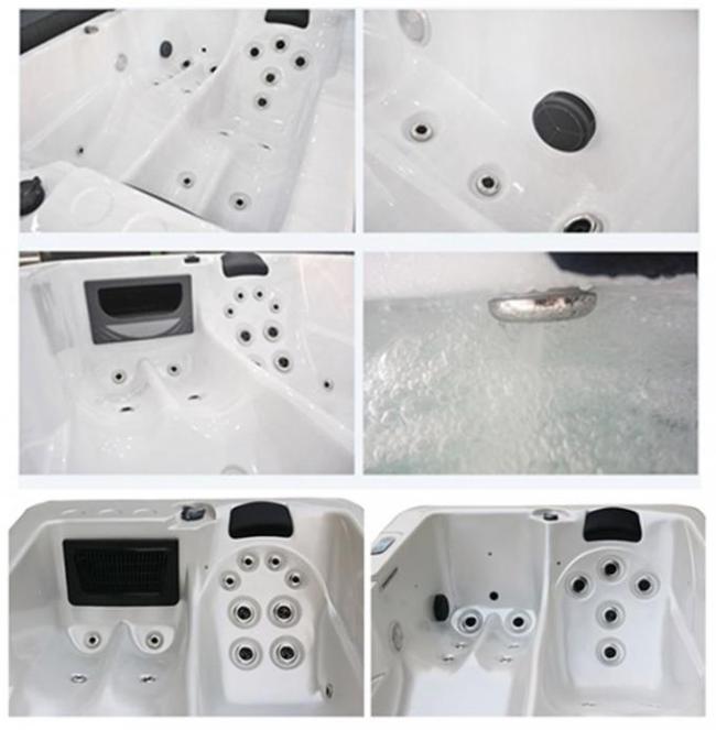 Backyard Swim SPA With 2 Lounges Outdoor Spa Pools For Family 2 Person Massage Bathtubs With Air Jets