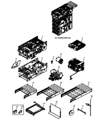 중국 ATM 예비 부품 S2 DISPENSER PRESENTER 어셈블리 RA 445-0761208 판매용