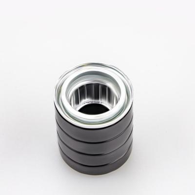 China Black Magnetic Round Zinc Alloy Perfume Cap With Good Sealing And No Spill for sale