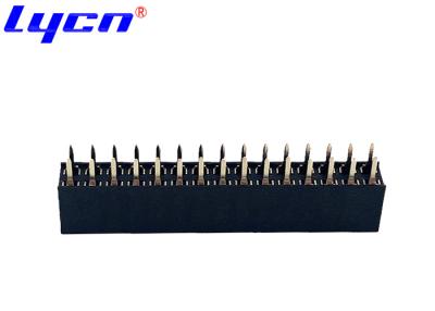 Cina Il nero Pin Headers femminile del passo LCP del connettore 1.27mm di fila del doppio di resistenza al fuoco in vendita