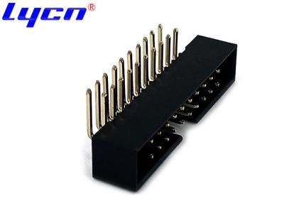中国 直角箱ヘッダーのコネクター2.54mmの蛍光体青銅LCP 30% GF UL94V-0 販売のため