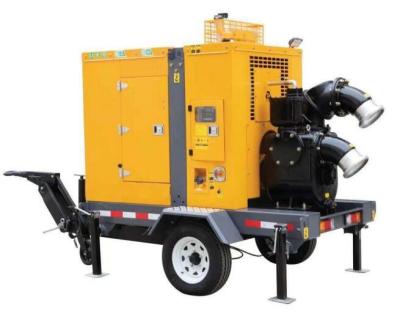 중국 6인치 디젤 엔진 물 펌프 트레일러 350m3/h 판매용