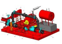 China UL / FM Horizontal Split Case Pump Assembly Skid Mounted Fire Pump Package for sale