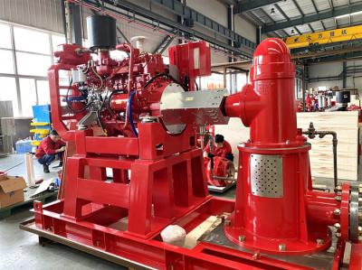 中国 Ul Fmは250 Usgpmと置かれた多段式ディーゼル機関の主導の火の水ポンプを承認しました 販売のため