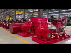 Pompe à incendie fendue de cas de grande vitesse/pompe incendie à moteur diesel de fonte