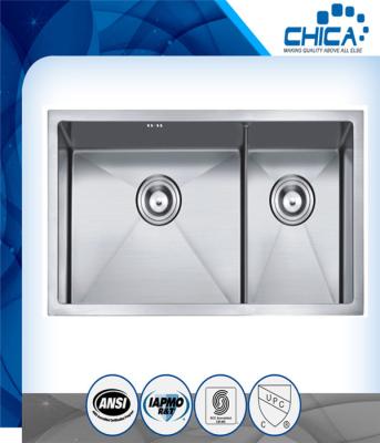 China satin polish stainless steel kitchen sink with 304 material undermount style for sale