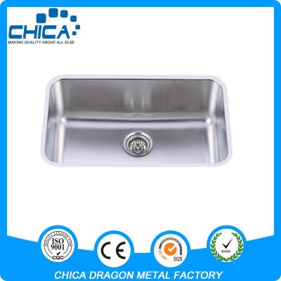 China stainless steel  single bowl kitchen sink for USA market with 18gauge and 16gauge for sale