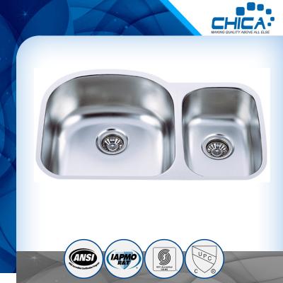 China stainless steel sink with undermount sylte for USA market with 18gauge and 16gauge for sale