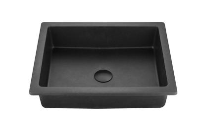 China Dual Mount Black Single Bowl  Composite Granite/Quartz Kitchen Sink for sale