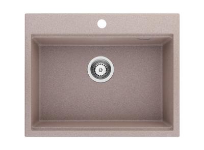 China Hot sale Single Bowl Top-mount Granite Kitchen Sink/Quartz Sink with Muti-Color for sale