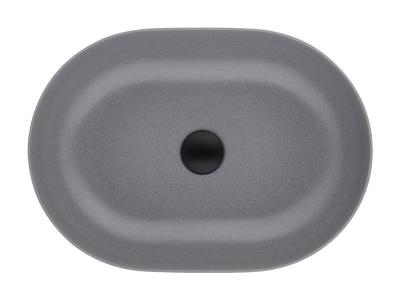 China Oval Shape Top Mount Granite/Quartz Composite Bathroom Vessel Sink for sale