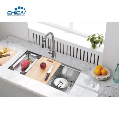 China 28x19x10 Stainless Steel Kitchen Sink Handmade Kitchen Sink Topmount Kitchen Sink Double Bowl Kitchen Sink for sale