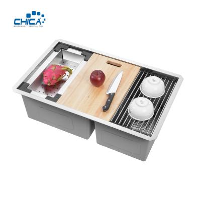 China Topmount Kitchen Sink Double Bowl Kitchen Sink Handmade Kitchen Sink Stainless Steel Kitchen Sink for sale