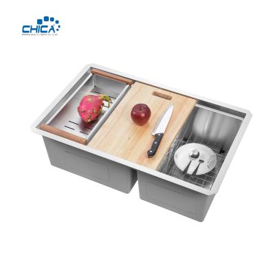 China Topmount Kitchen Sink Double Bowl Kitchen Sink Handmade Kitchen Sink Stainless Steel Kitchen Sink for sale