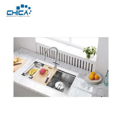 China Handmade Kitchen Sink Topmount Kitchen Sink Single Bowl Kitchen Sink Stainless Steel Kitchen Sink for sale