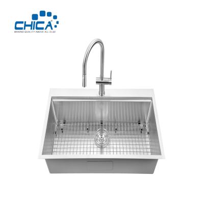 China Single Bowl Kitchen Sink Stainless Steel Kitchen Sink Handmade Kitchen Sink Topmount Kitchen Sink for sale