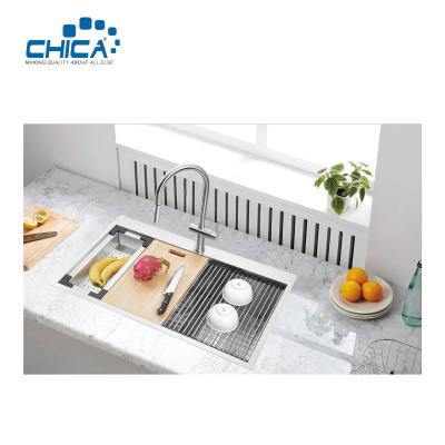 China Kitchen Sink Topmount Kitchen Sink Single Bowl Kitchen Sink Stainless Steel Kitchen Sink Handmade for sale