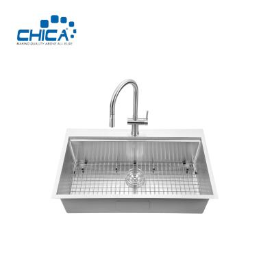 China Kitchen Sink Topmount Kitchen Sink Single Bowl Kitchen Sink Stainless Steel Kitchen Sink Handmade for sale