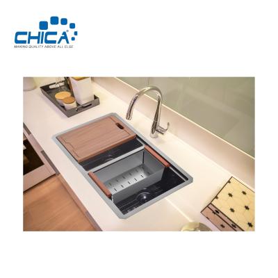 China Double Bowl stainless steel Kitchen Sinks Handmade House Kitchen Sinks for sale