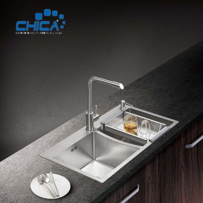 China Handmade House Double Bowl Apron Front Stainless Steel Kitchen Sinks for sale
