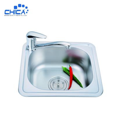 China Press Kitchen Sink Stainless Steel Kitchen Sink Single Bowl Kitchen Sink With Faucet for sale