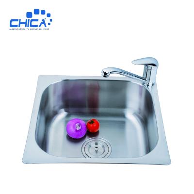 China Stainless Steel Kitchen Sink Press Kitchen Sink Single Bowl Kitchen Sink With Faucet for sale