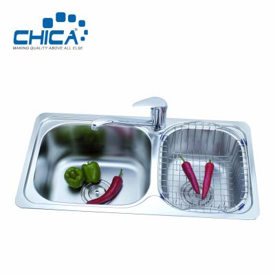 China Farmhouse Sinks Press Kitchen Sink Double Bowl Kitchen Sink With Faucet for sale
