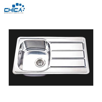 China Hot Sale Single Bowl Kitchen Sink SUS304 Stainless Steel Kitchen Sink Press Kitchen Sink For House for sale