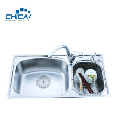 China Stainless Steel Kitchen Sink For Hotel Double Bowl Kitchen Sink For House Topmount Kitchen Sink For RV for sale
