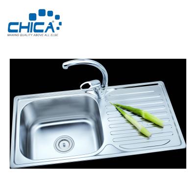 China Topmount Kitchen Sink Stainless Steel Kitchen Sink For Hotel Single Bowl Kitchen Sink For House for sale