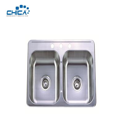 China Customize Style Color Stainless Steel Kitchen Sink Double Bowl Kitchen Sink Press Kitchen Sink for sale