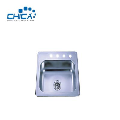 China Can be customize Topmount Kitchen Sink SUS304 Stainless Steel Kitchen Sink Single Bowl Kitchen Sink for sale