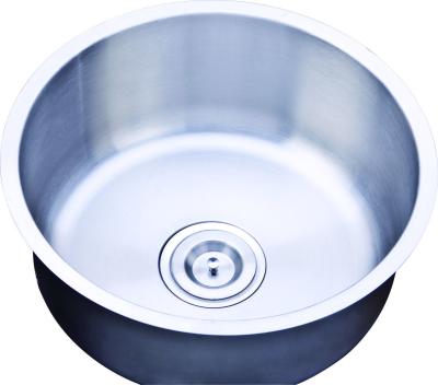 China Round SUS304 Stainless Steel Kitchen Sink Single Bowl Kitchen Sink Press Kitchen Sink For Farmhouse for sale