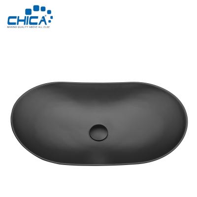 China Oval Single Bowl Undermount Granite Kitchen Sink For Farmhouse Granite Composite Kitchen Sink For Hotel for sale