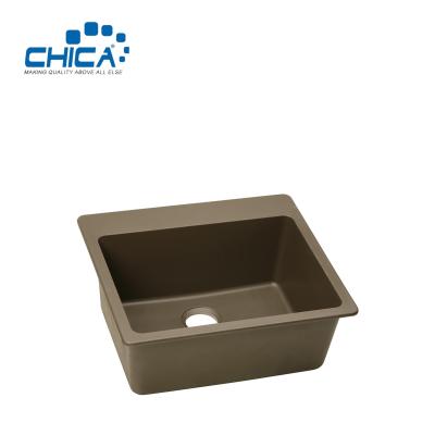 China Single Bowl Topmount Granite Kitchen Sink Granite Composite Kitchen For House for sale